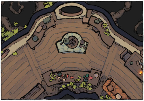 The Tree House battle map by 2-Minute Tabletop