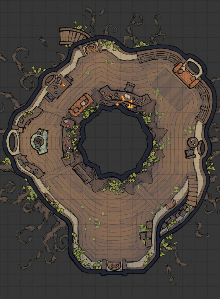 Tree House battle map - Large preview | 2-Minute Tabletop