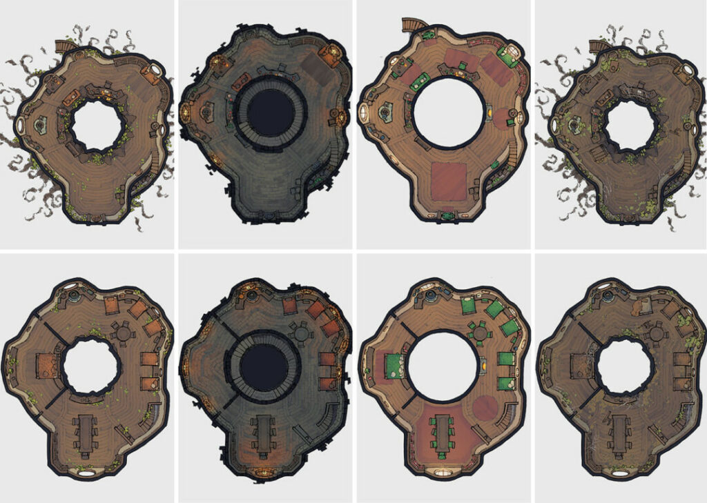 The Tree House battle map by 2-Minute Tabletop