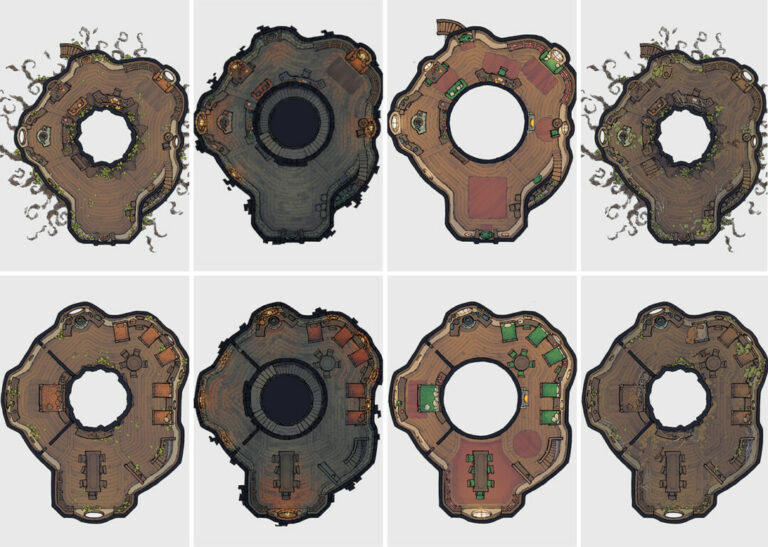 The Tree House battle map by 2-Minute Tabletop