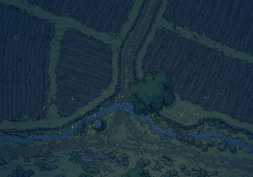 The Farmer's Fields battle map by 2-Minute Tabletop