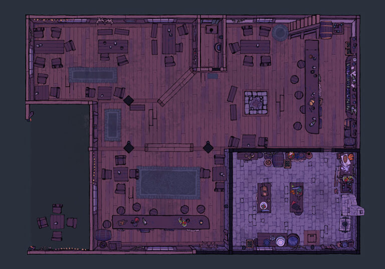 The Twilight Tavern Pack | Maps & Assets by 2-Minute Tabletop