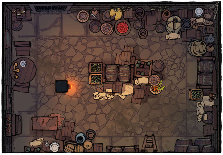 The Twilight Tavern battle map by 2-Minute Tabletop