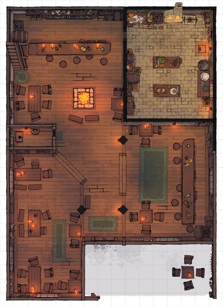 The Twilight Tavern Battle Map | 2-Minute Tabletop