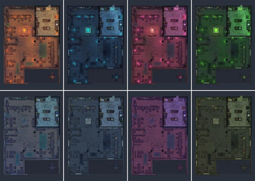 The Twilight Tavern battle map by 2-Minute Tabletop