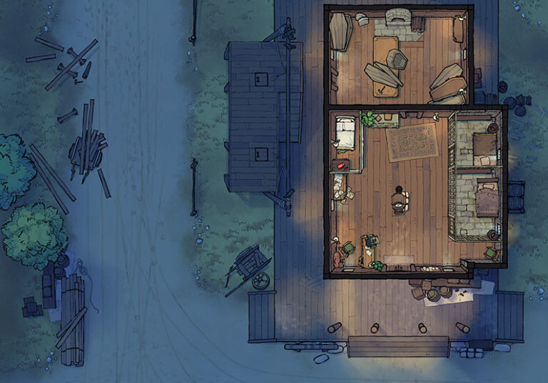 The Wild West Sheriff's Office Battle Map | 2-Minute Tabletop