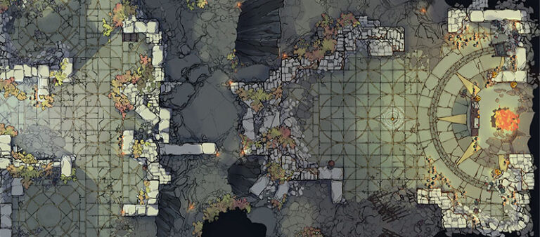 The Onsen (Hot Springs) Battle Map | 2-Minute Tabletop