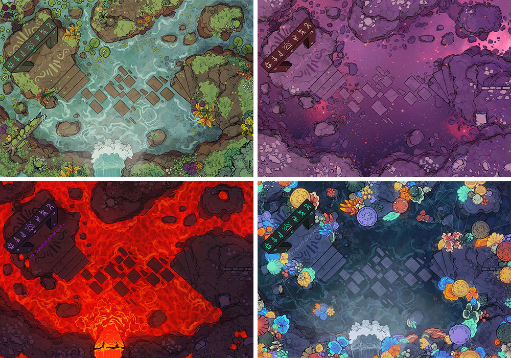 The Hidden Pool Pack | Maps & Assets by 2-Minute Tabletop