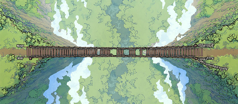 The Rickety Rope Bridge Battle Map | 2-Minute Tabletop