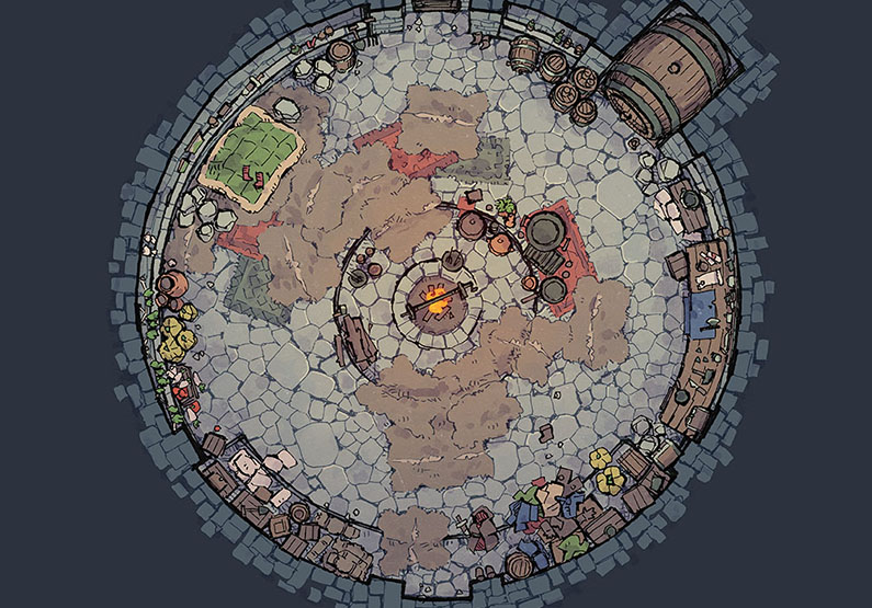 The Dwarven Burrow battle map by 2-Minute Tabletop