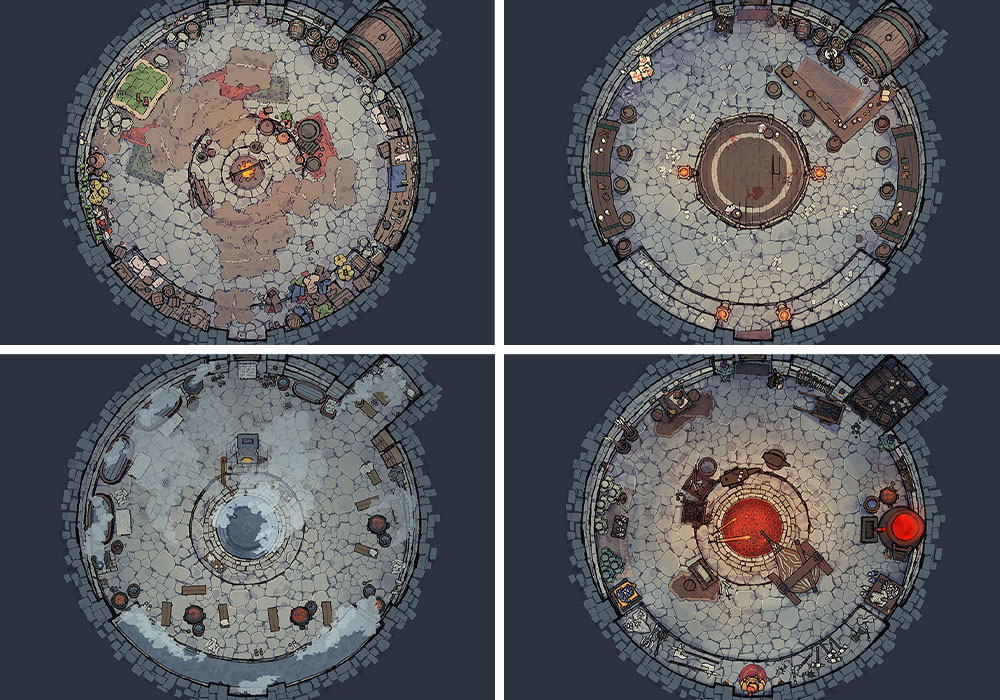 The Dwarven Burrow Pack | Maps & Assets by 2-Minute Tabletop