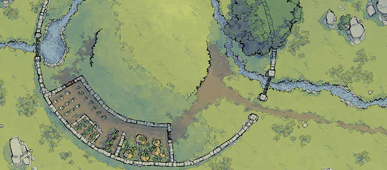 The Dwarven Ranch Battle Map | 2-Minute Tabletop