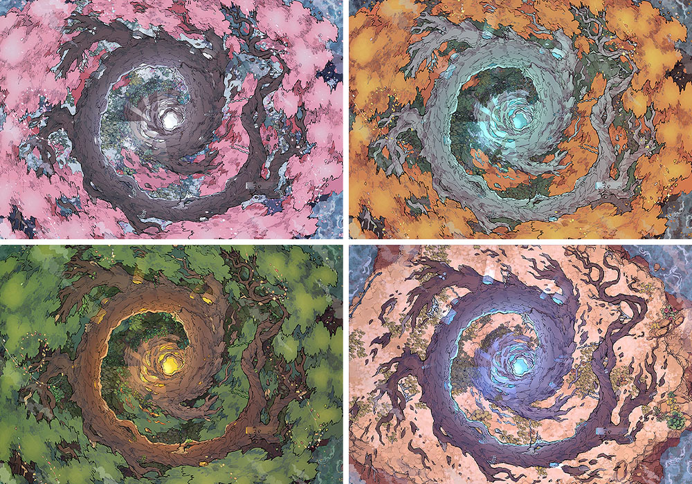 The Mana Tree Pack | Maps & Assets by 2-Minute Tabletop