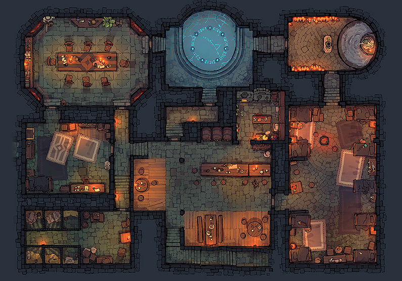 The Underground Outpost battle map by 2-Minute Tabletop