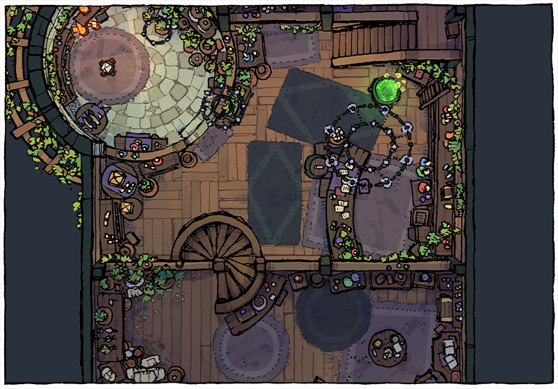 The Alchemy Shop battle map by 2-Minute Tabletop