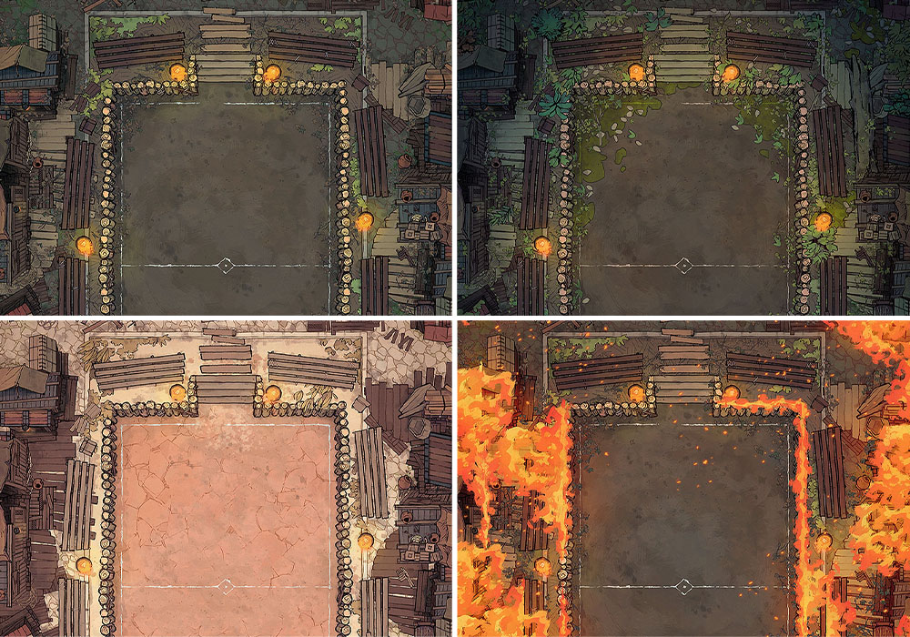 The Fighting Pit Pack | Maps & Assets by 2-Minute Tabletop