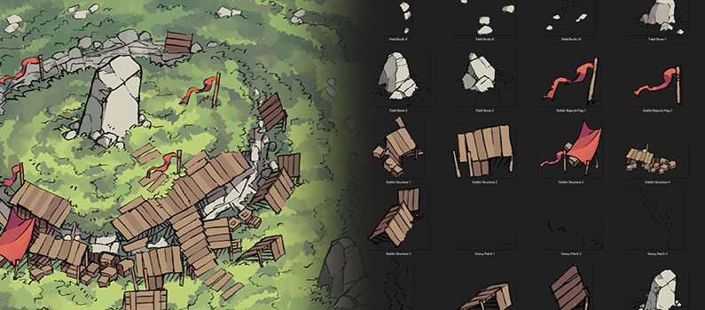 New Map Assets From The Goblin Bigrock | 2-Minute Tabletop