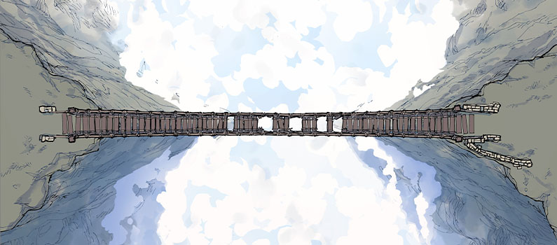 A New 'Clouds' Variant for our Rickety Rope Bridge Map | 2-Minute Tabletop