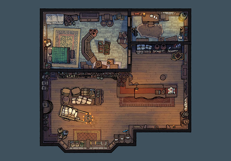 The Trading Post battle map by 2-Minute Tabletop