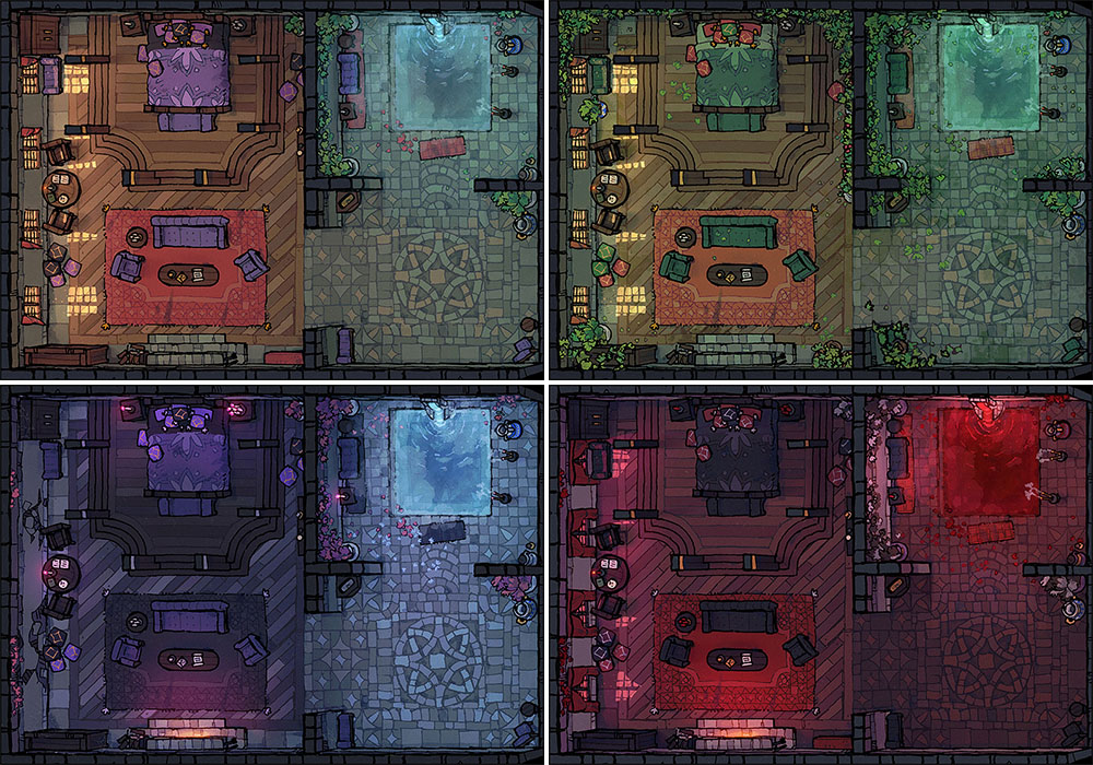 The Deluxe Suites Pack | Maps & Assets by 2-Minute Tabletop
