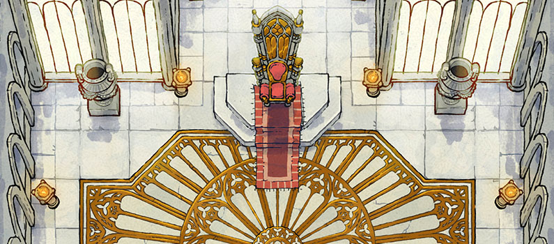 The Palatial Throne Battle Map | 2-Minute Tabletop