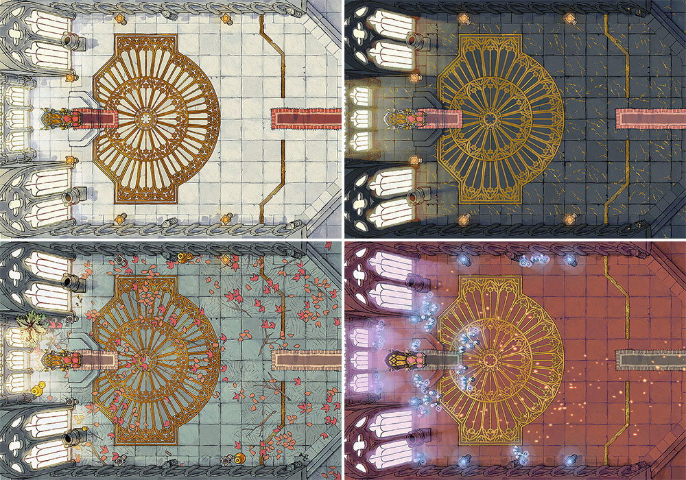 The Palatial Throne Pack | Maps & Assets by 2-Minute Tabletop