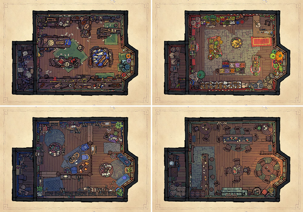 The Bards Workshop Pack | 8 Maps | 111 Assets | Instrument MP3s