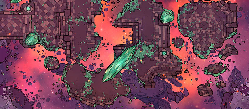 The Shattered Stronghold Battle Map | 2-Minute Tabletop