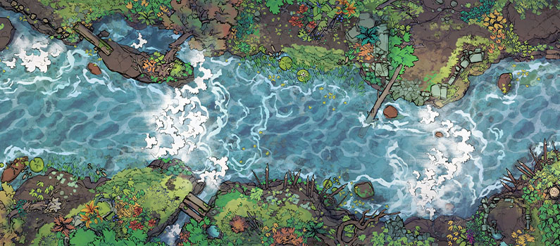 The Endless River Battle Map | 2-Minute Tabletop
