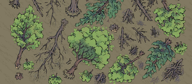The Fallen Tree Map Assets | 2-Minute Tabletop