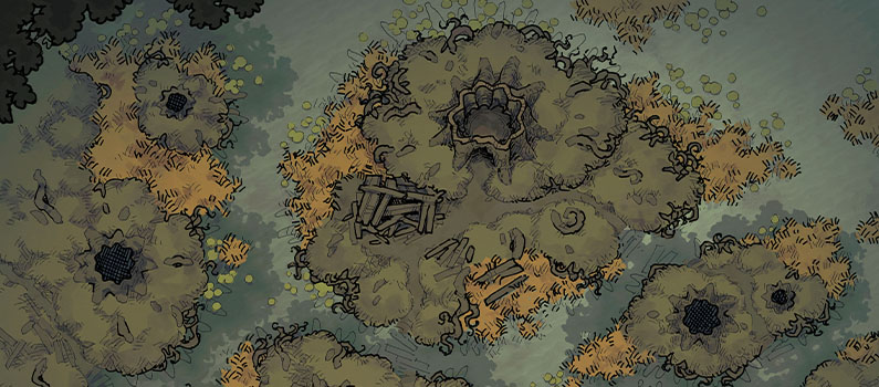 The SWAMP TRAIL Battle Map | 2-Minute Tabletop