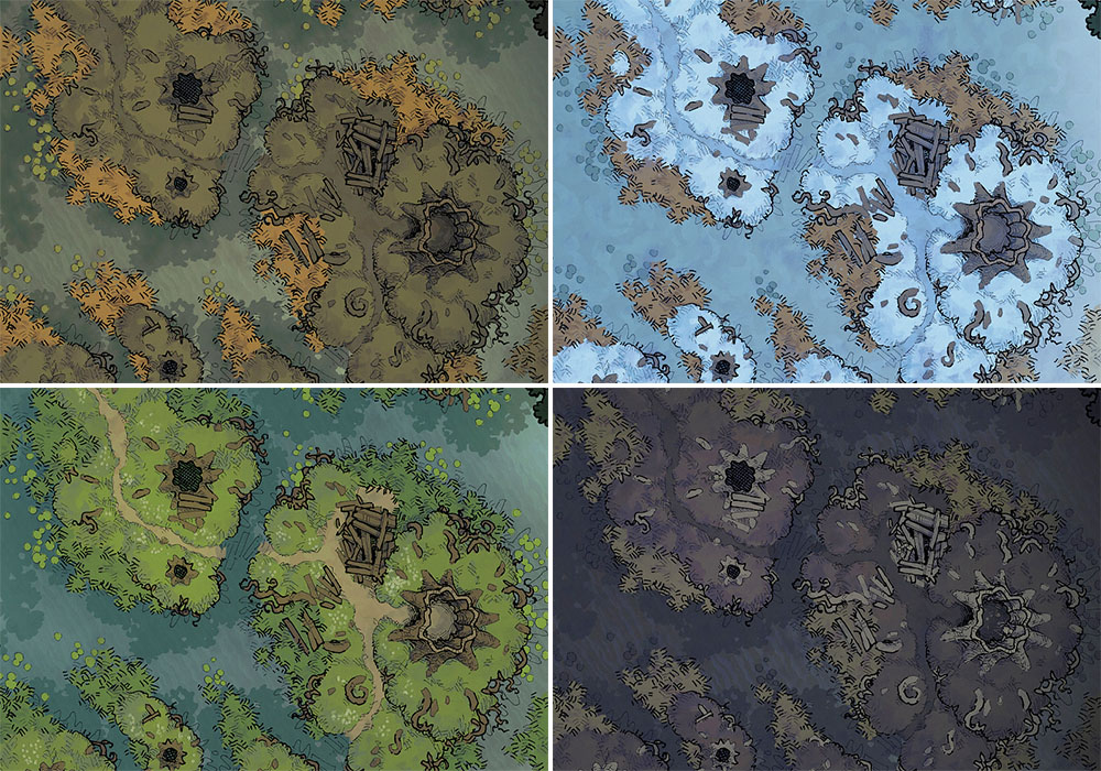 The Swamp Trail Pack | 8 Maps | 96 Assets