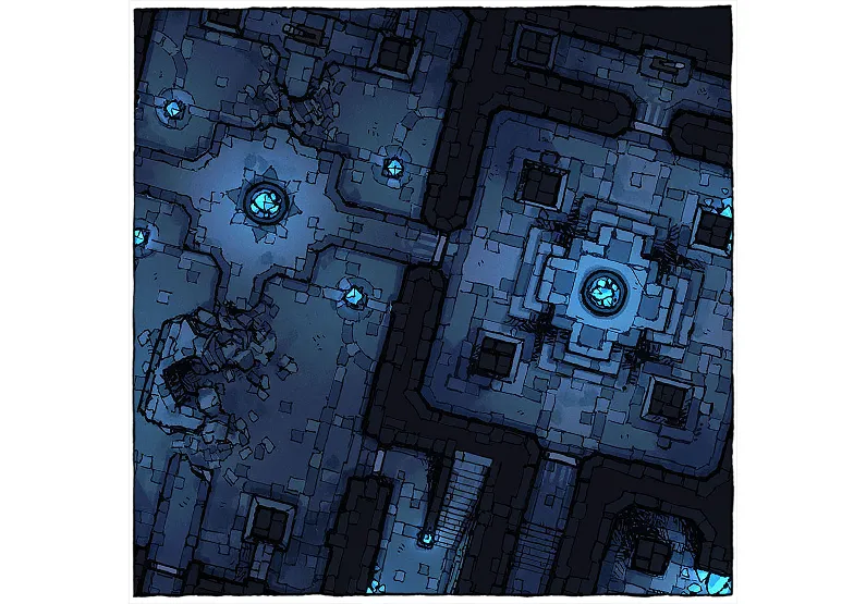 Crystal Crypts by 2-Minute Tabletop | 2 Maps