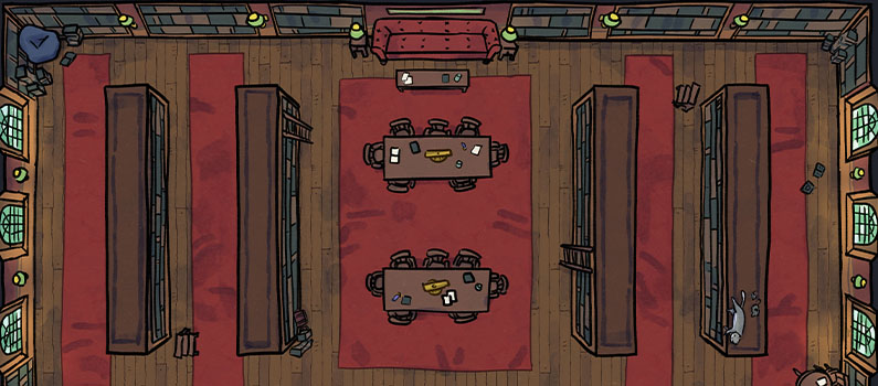 The WIZARDING SCHOOL LIBRARY Battle Map | 2-Minute Tabletop