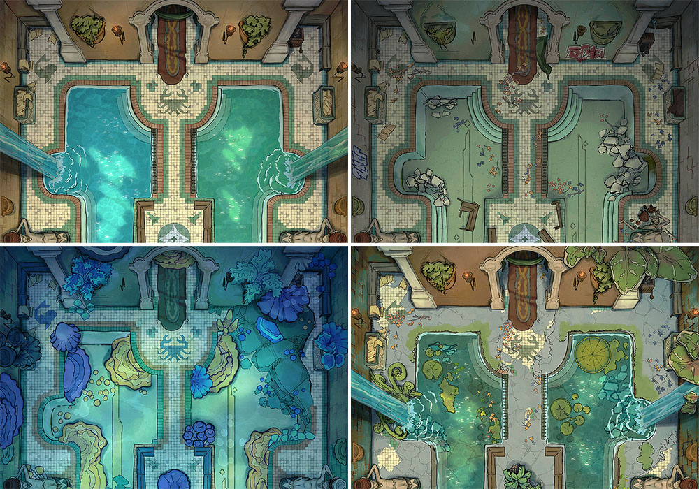 The Royal Bathhouse Pack | 8 Maps | 58 Assets