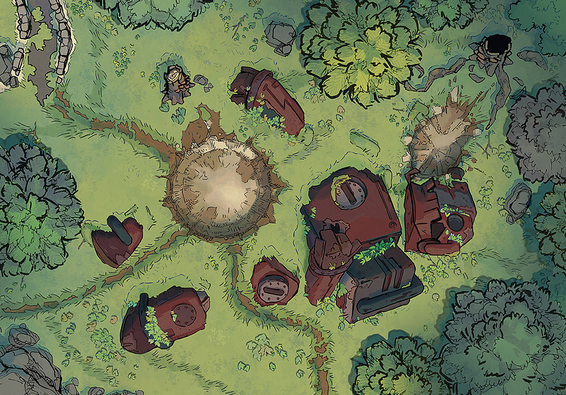 Mecha Ruins by 2-Minute Tabletop | 2 Maps