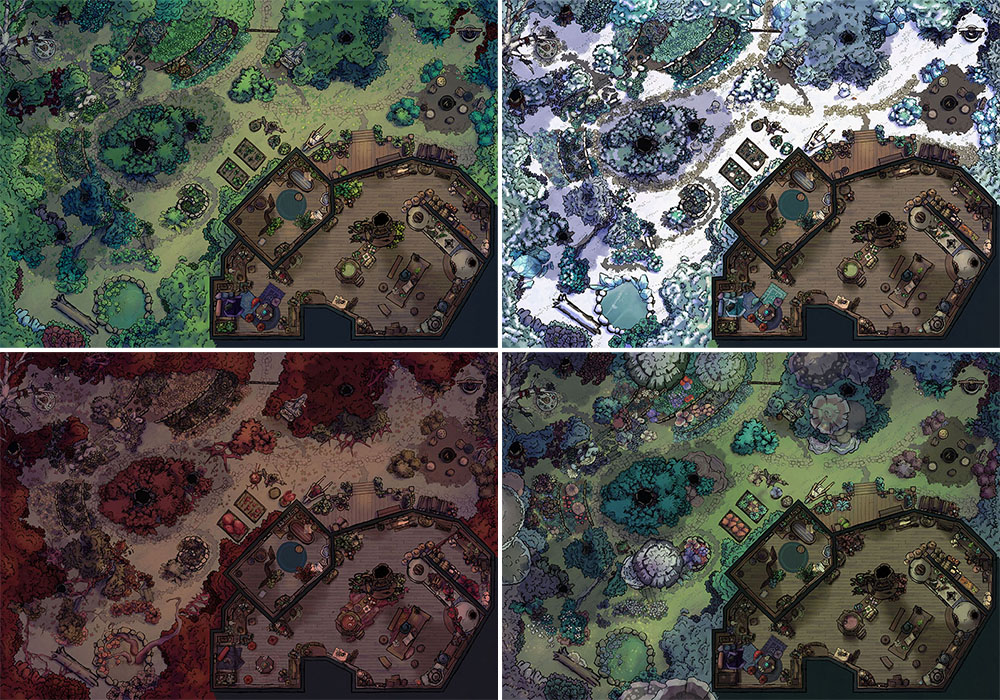 The Witch's Herbgarden Pack | 8 Maps | 125 Assets